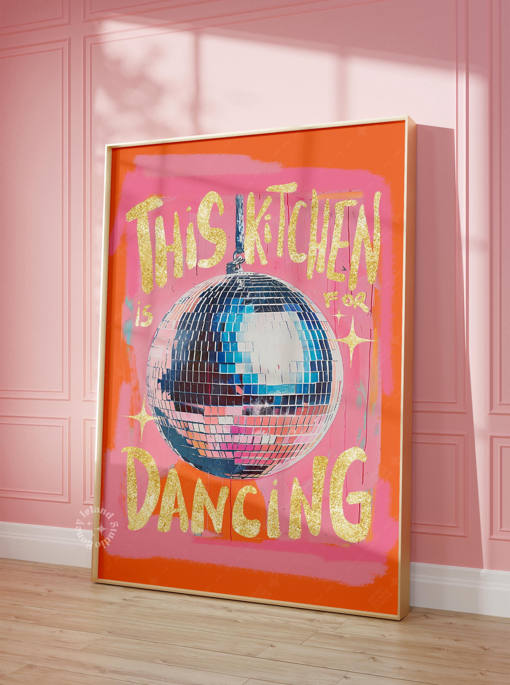 Disco Ball Kitchen Poster Preppy Wall Art, Poster Home Decor, Poster ...