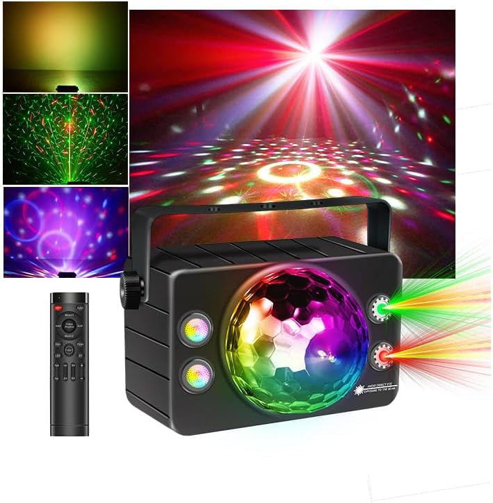 Disco Ball Light Party Lights Sound Activated with Remote Control for ...