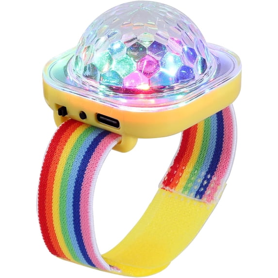 Disco Ball Light, Wearable Mini Portable LED Lamp Night Strobe Watch ...