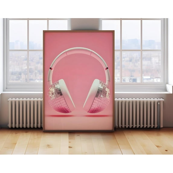 Disco Ball Music Poster, Trendy Preppyposters, Groovy Poster, , Poster ...