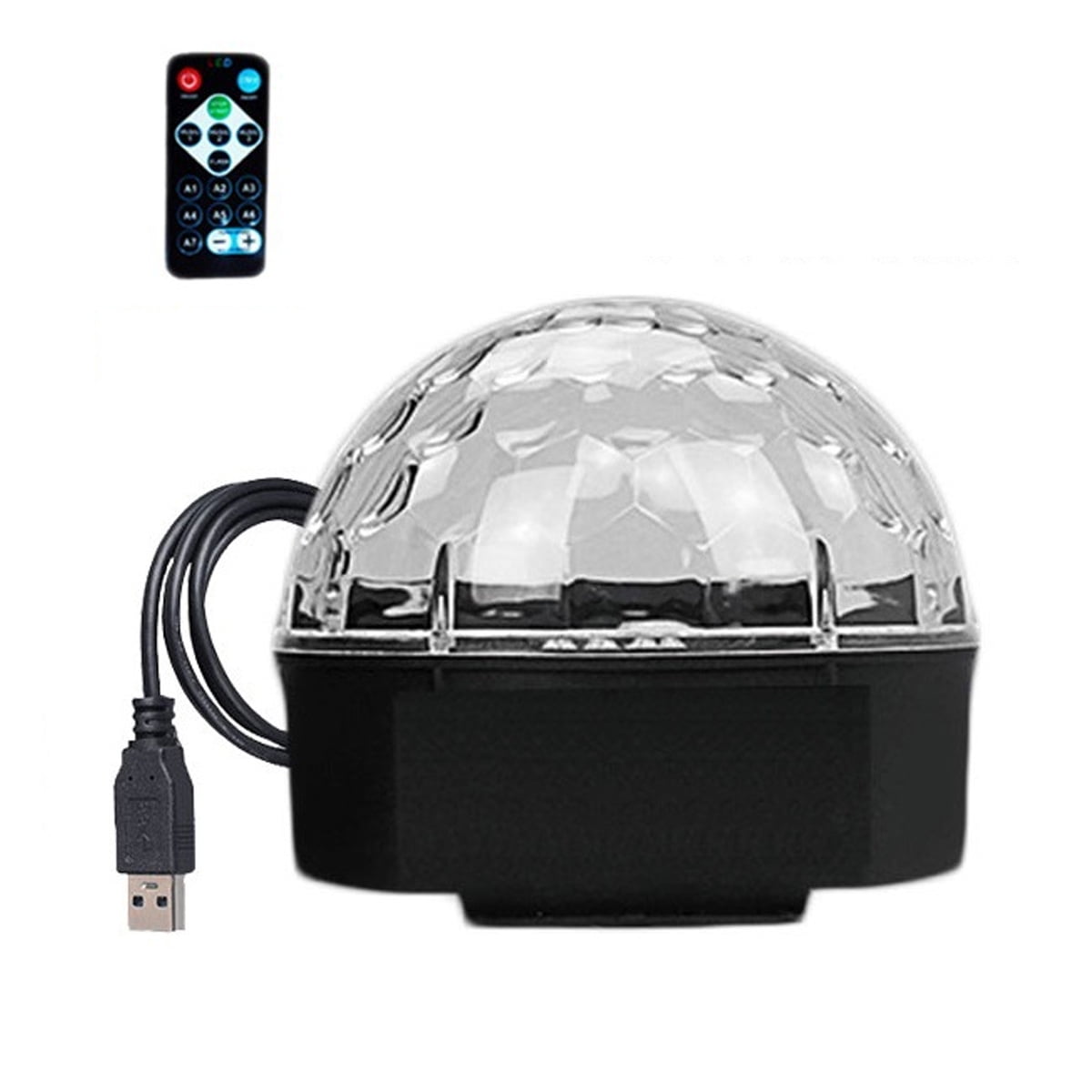 Disco Ball Party Lights Sound Activated DJ Disco Light LED Light 9 Colors Strobe Stage Lights ...