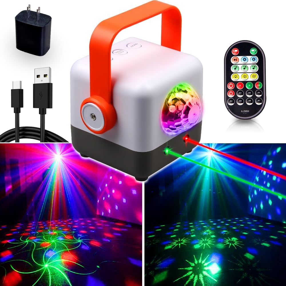Disco Ball Party Lights with Sound Activation & Projection, Strobe ...