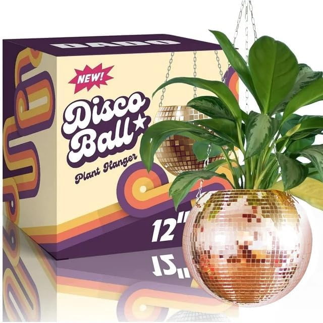 Disco Ball Planter - Disco Planter for Indoor Plants- Disco Ball Plant ...