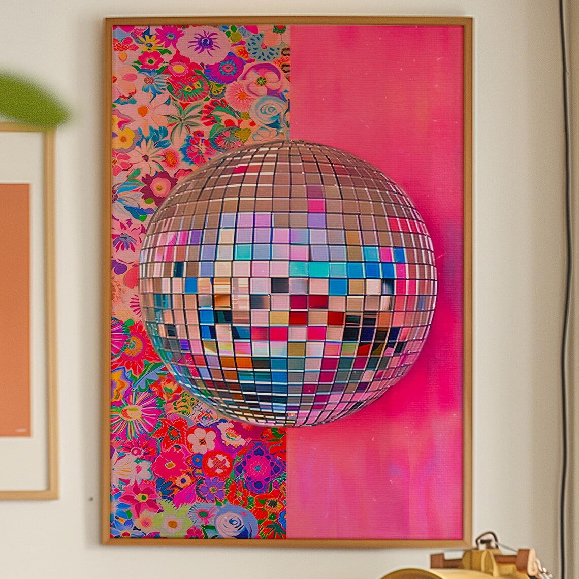 Disco Ball Poster, Bedroom Poster, Mirrorball Poster, Dopamine Decor ...