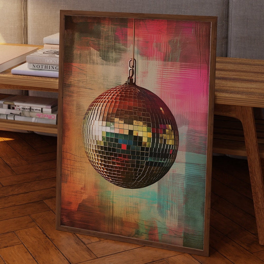 Disco Ball Print, Disco Poster, Colorful Wall Art, Retro Wall Decor ...