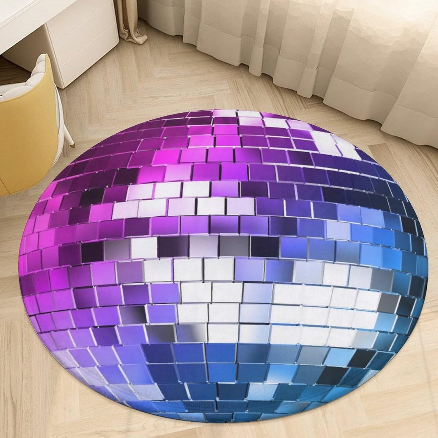 Disco Ball Round Area Rug Circle Rug Circular Rug for Party Stage ...