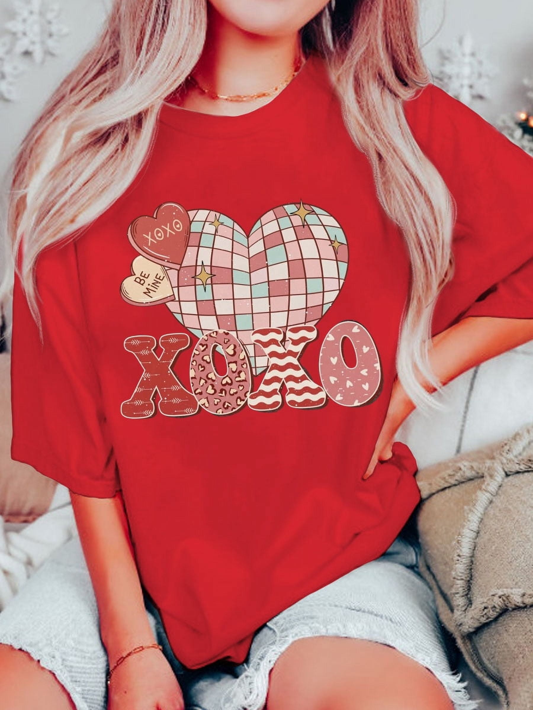 Disco Ball Tee Xoxo Valentine Be Mine T-shirt - Walmart.com