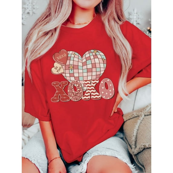 Disco Ball Tee Xoxo Valentine Be Mine T-shirt - Walmart.com