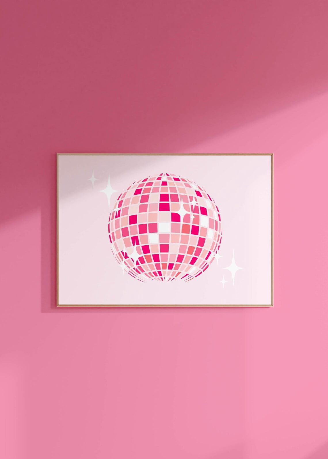 Disco Ball Trendy Y2K Girly Preppy Bar Cart Wall Decor, Unframed Canvas ...