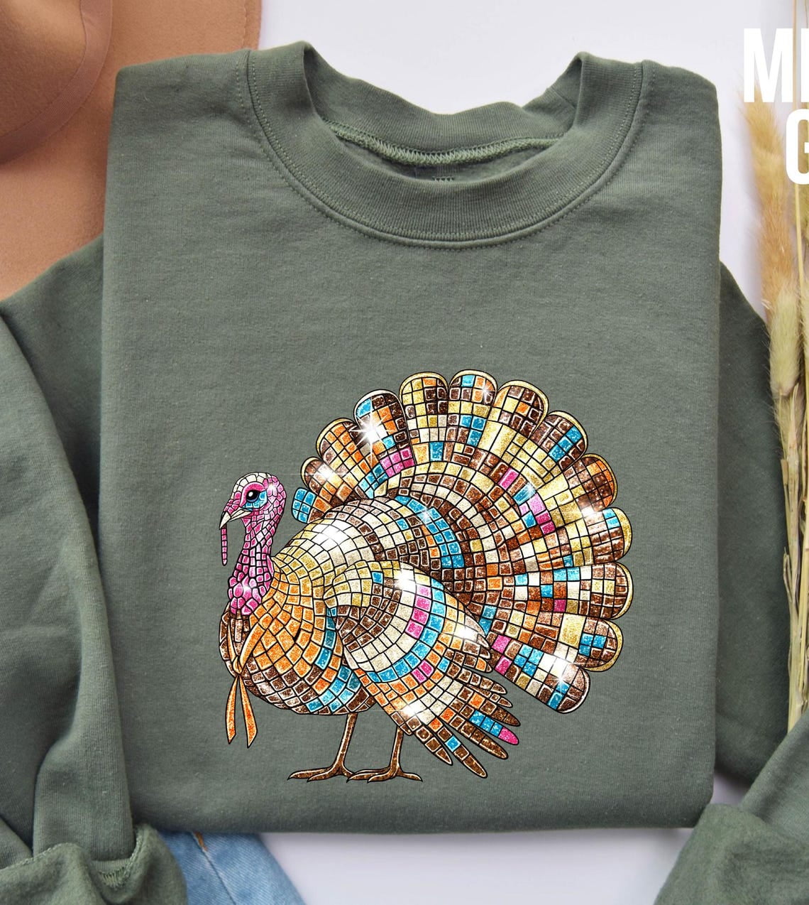 Disco Ball Turkey Sweatshirt: Thanksgiving Shirt All Size S-5Xl ...