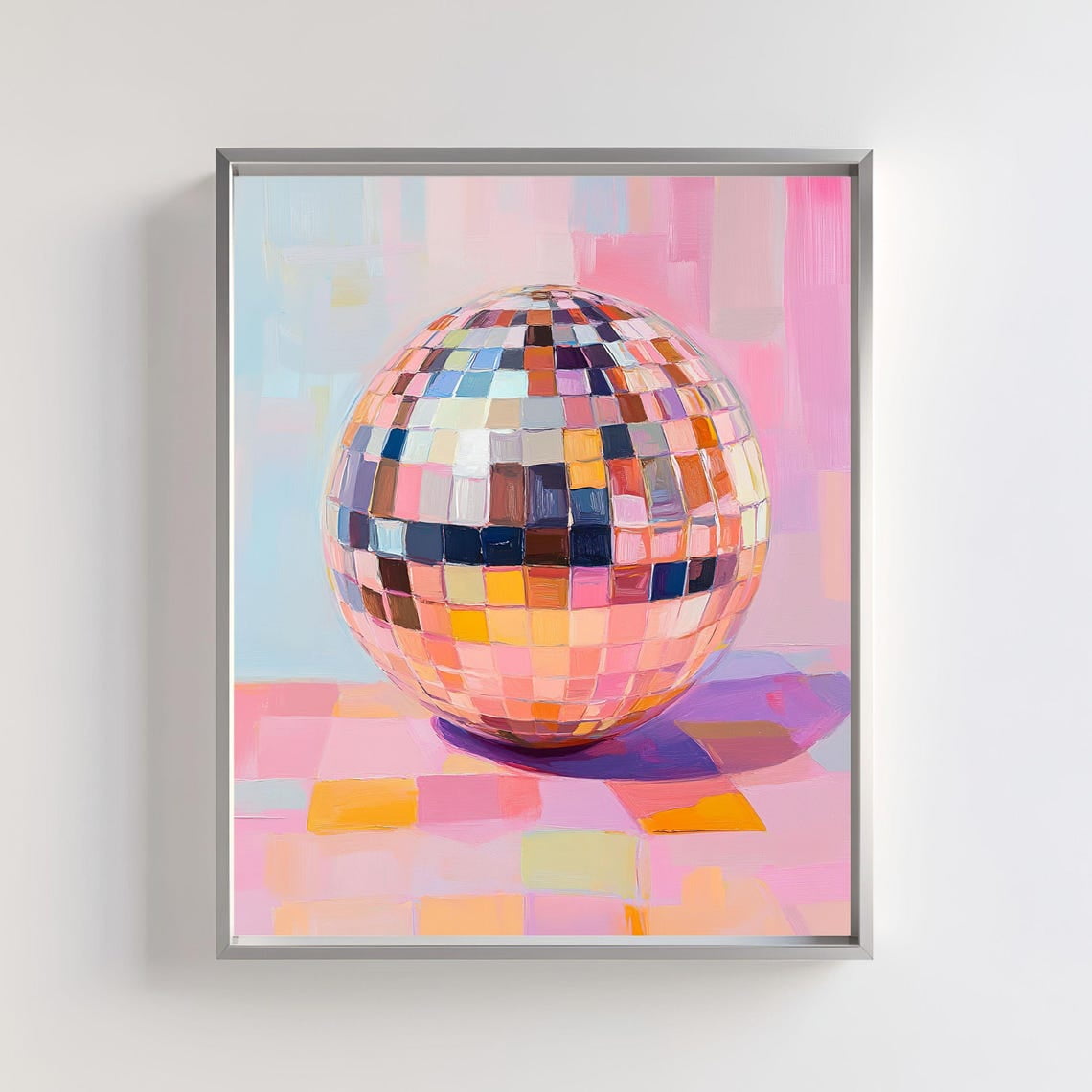 Disco Ball Wall Art, Funky Mirror Ball Poster, Retro 70S Decor ...