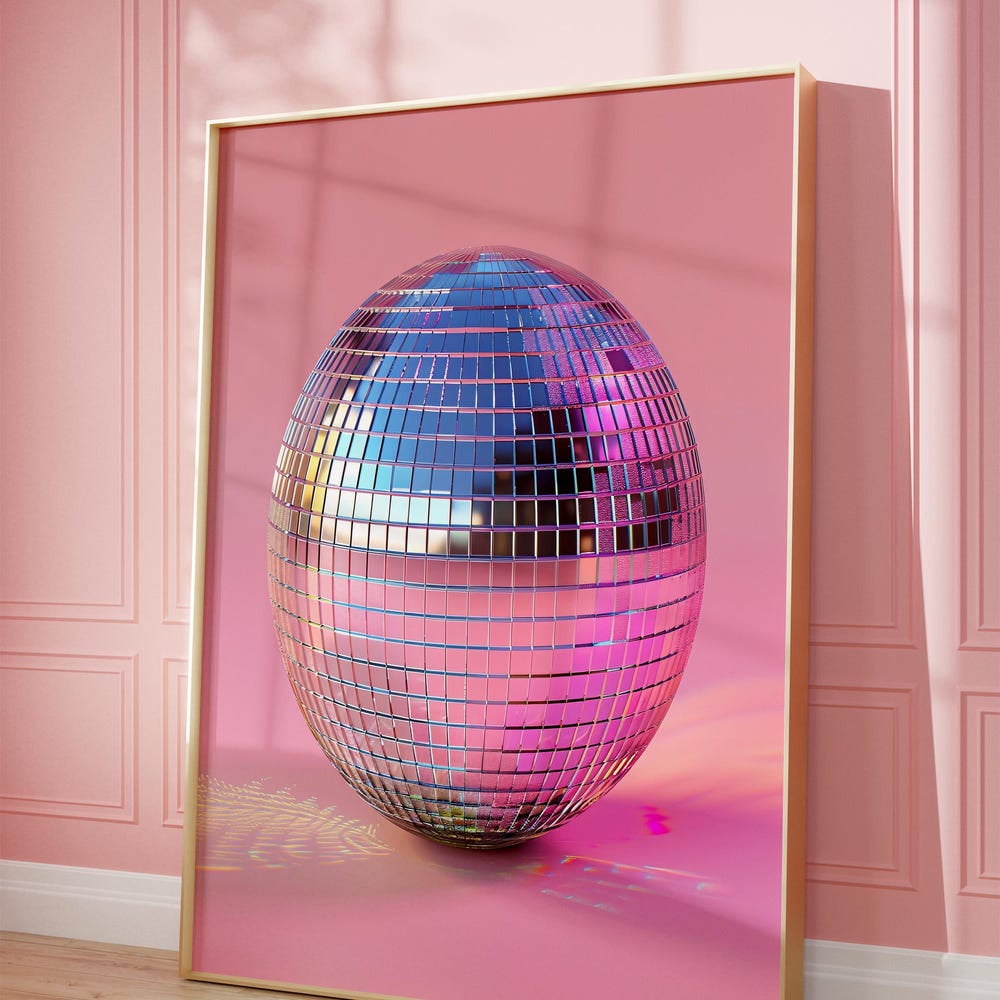 Disco Ball Wall Art, Printable Wall Art,, Vivid Bold Art Botanical ...