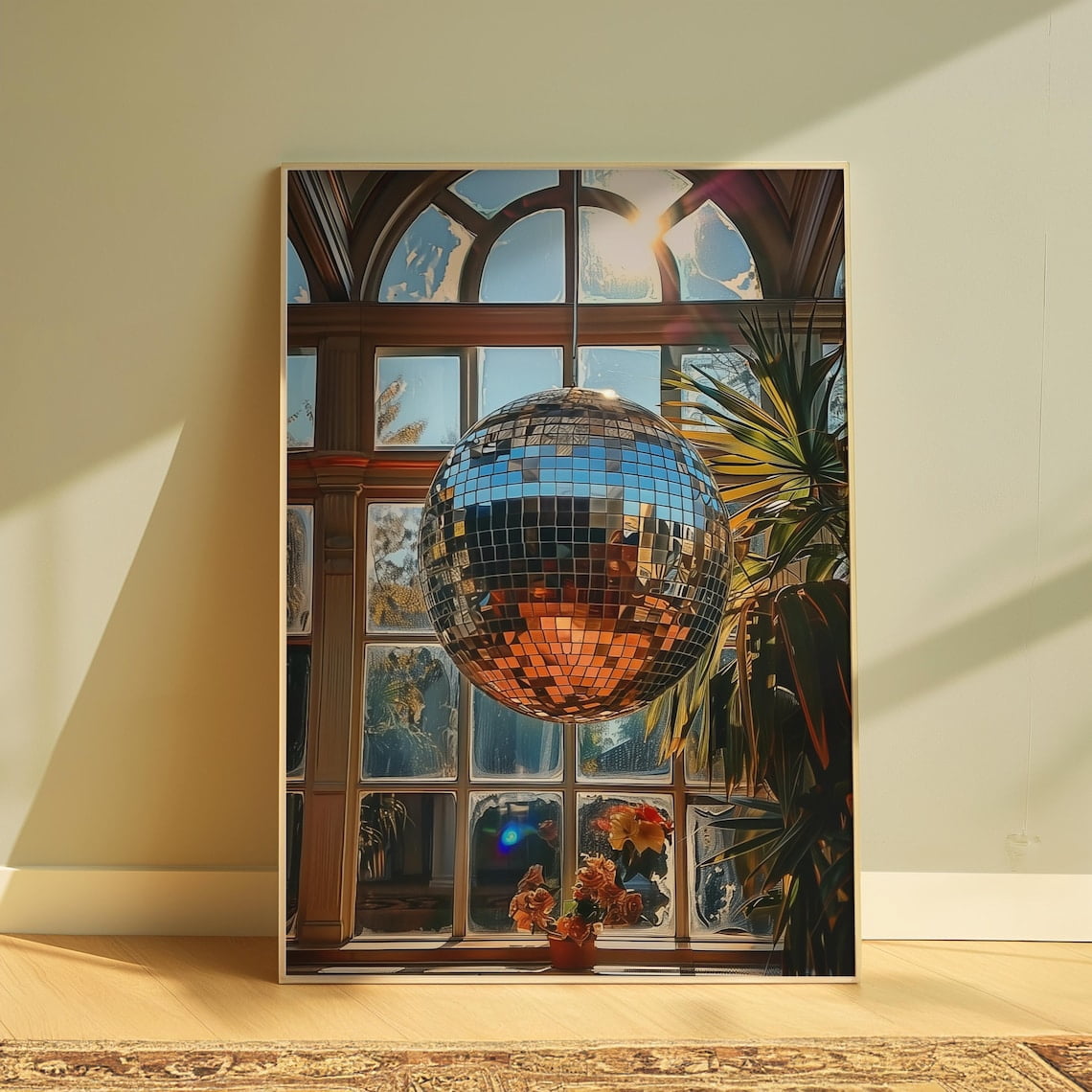 Disco Ball Wall Print, Retro Poster, Unframed Paper Poster 24x36in ...