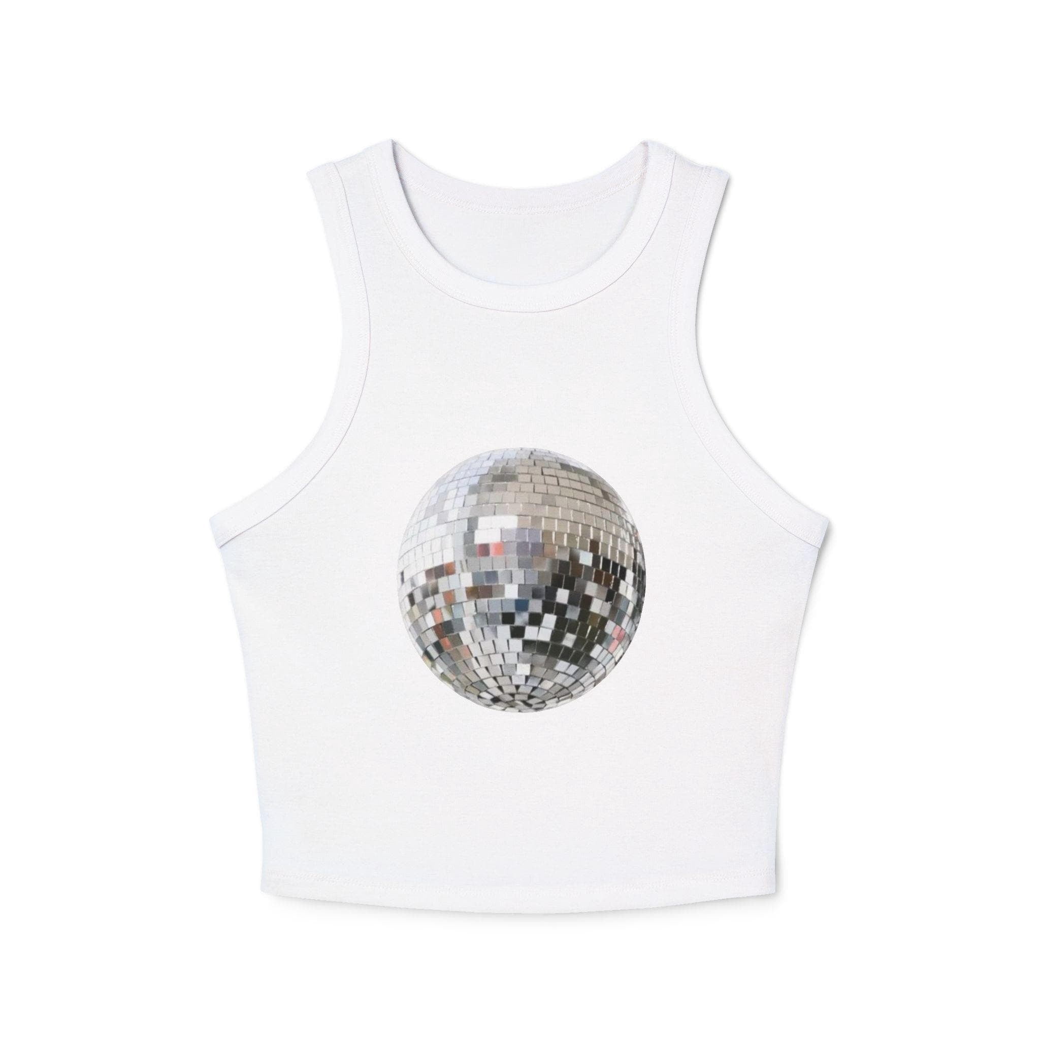 Disco Ball Womens Micro Rib Racer Tank Top - Perfect for Parties ...