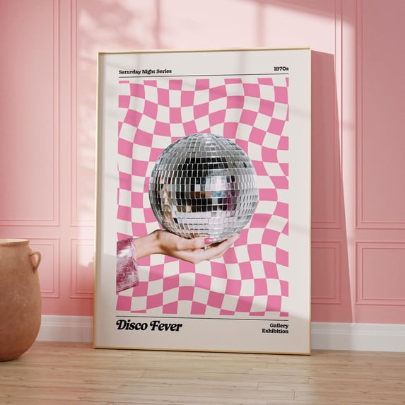 Disco Ball Y2K Retro Wall Art, Unframed Paper Print Size 16x24 ...