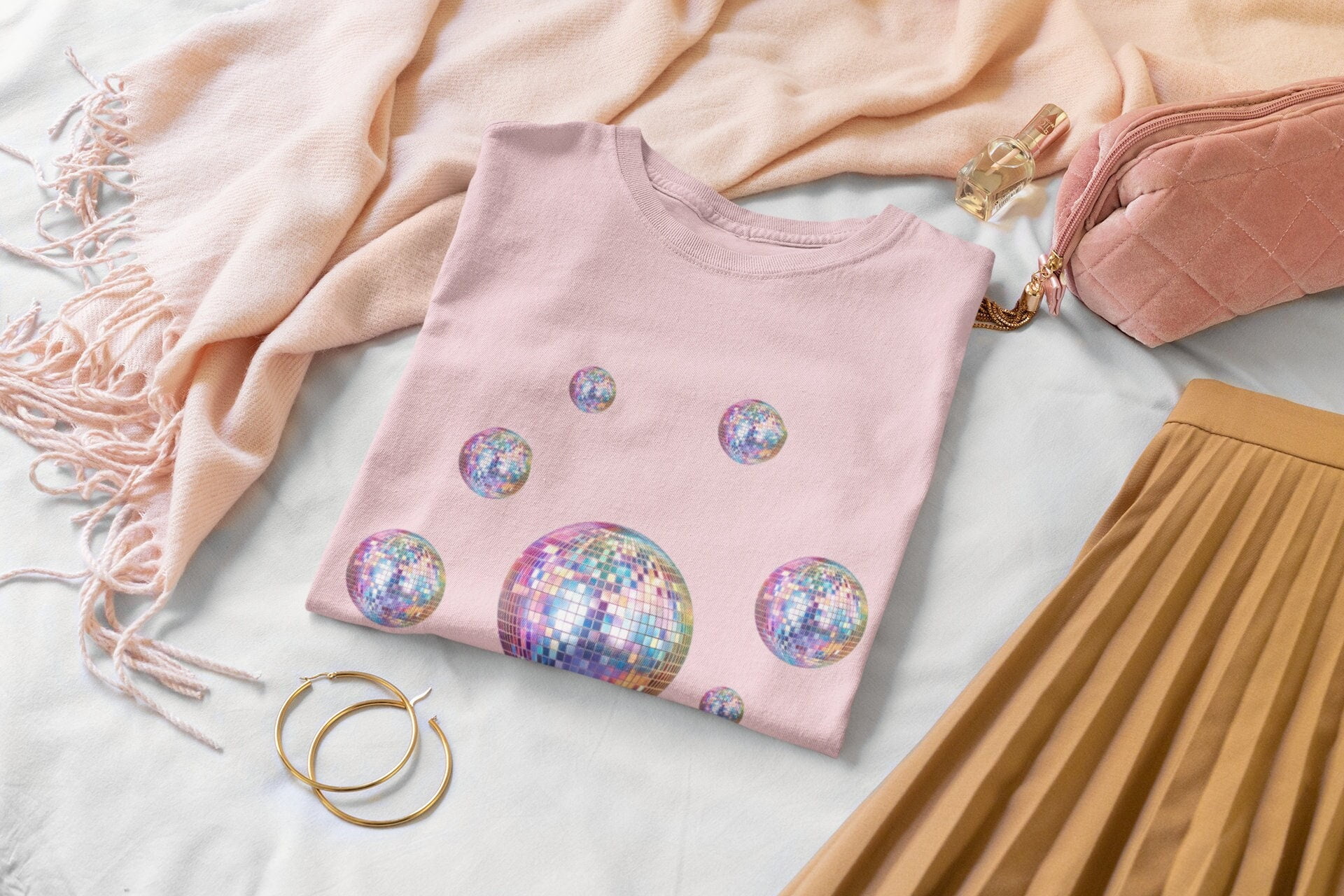 Disco Ball Y2K Solar System Shirt, T-shirt, Unisex Trendy Graphic Print ...