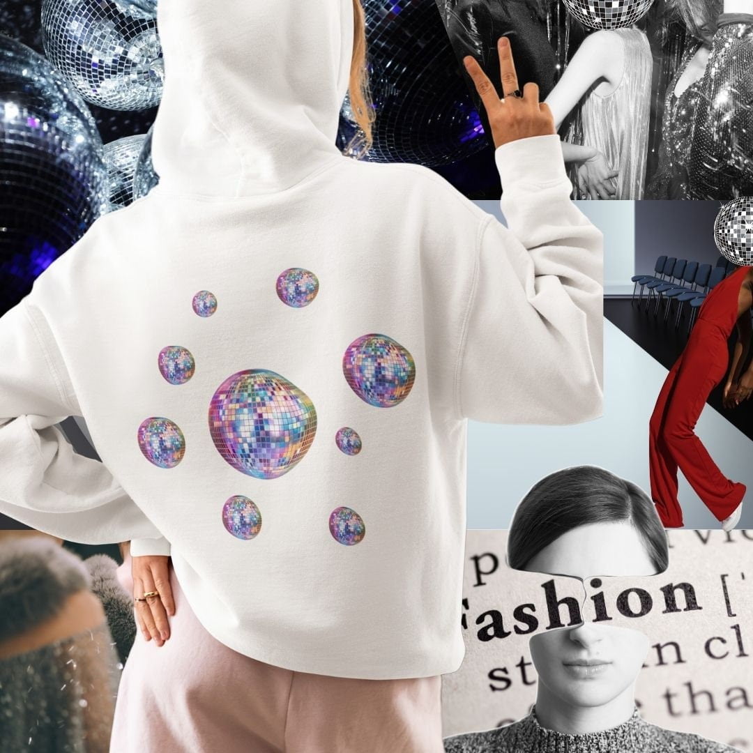 Disco Ball with Solar System Back Print - Aesthetic Meets Street Style ...