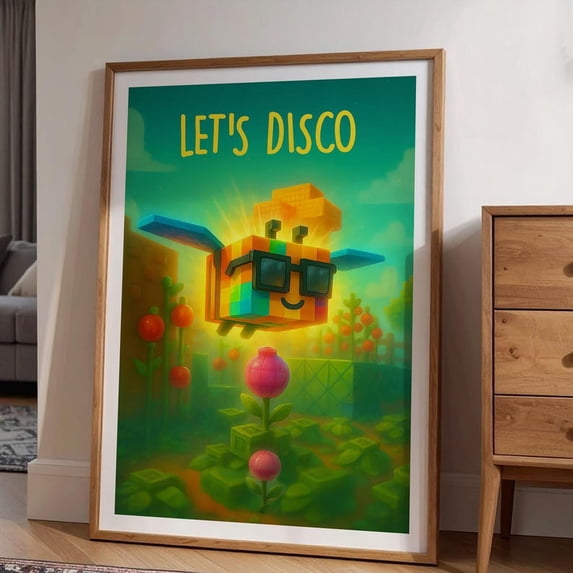 Disco Bee Poster, Grow A Garden Fan Art Gaming Wall Art 8x12 UNFRAMED ...