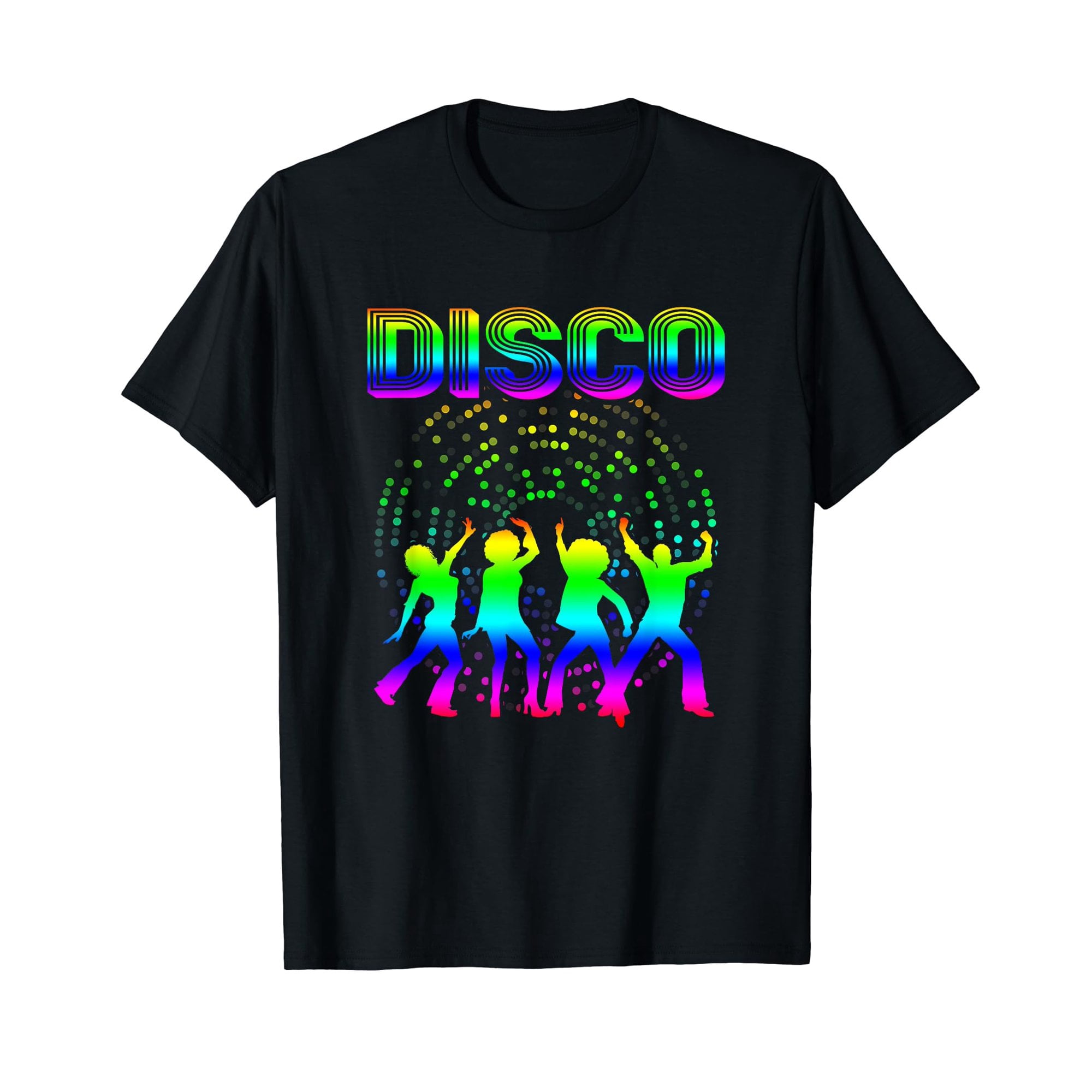 Disco Black T-Shirt 70s Disco Themed Shirt Vintage Retro Dancing - Walmart.com