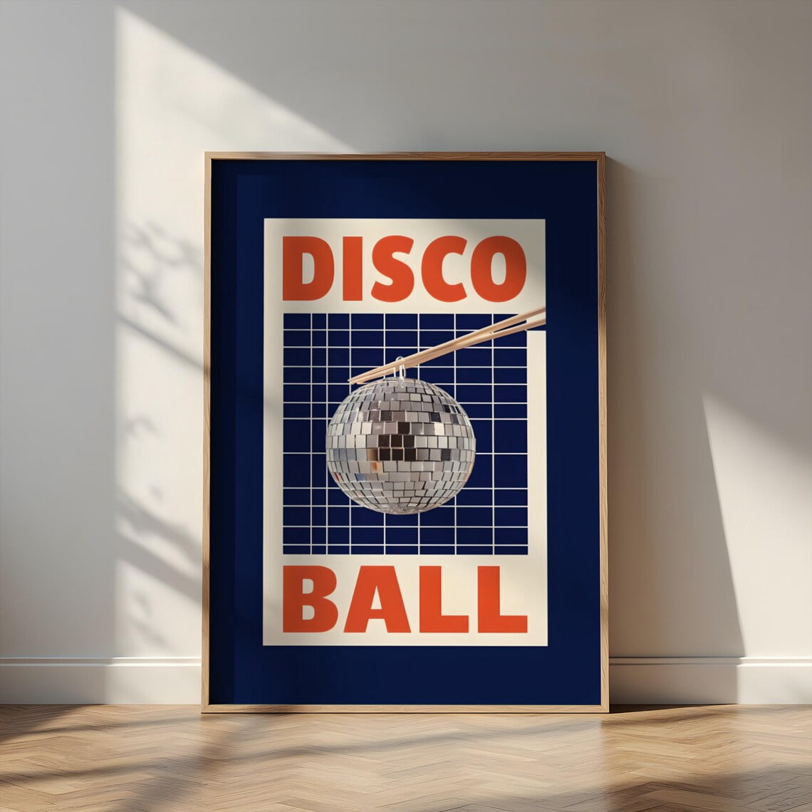 Disco Chopstick Poster, Disco Ball Print, Disco Ball Decor, Maximalist ...