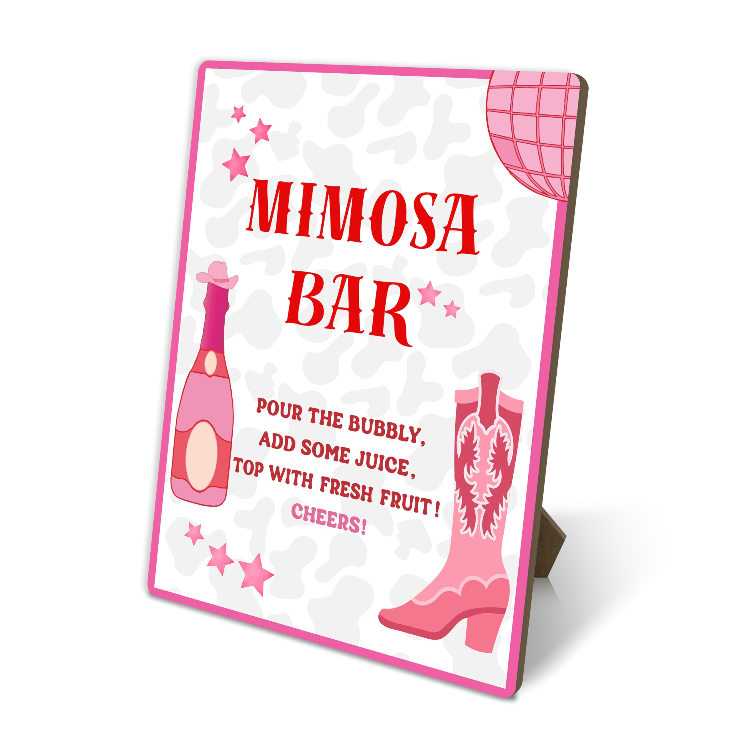 Disco Cowgirl MimosaEGSC Sign, Country Baby Shower Supplies, Sign For ...