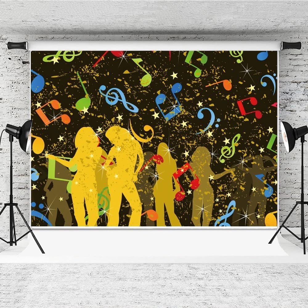 Disco Dance Backdrop Music Dance Stage Photography Backdrops for ...