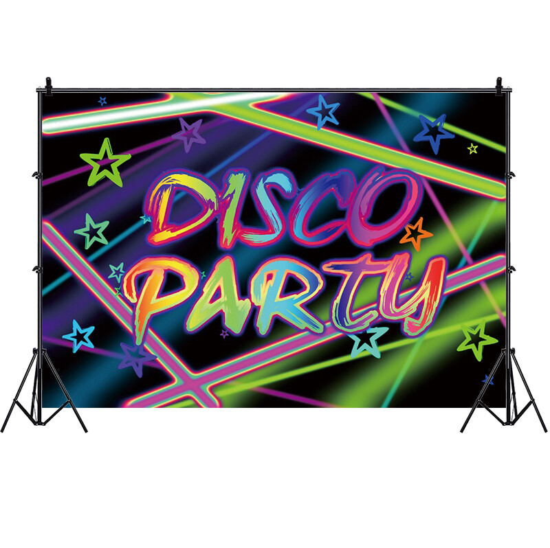 Disco Dance Party Backdrop Music 80S 90S Hip Hop Photo Background Decor ...