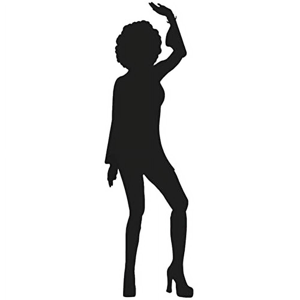 Disco Dancer Female Silhouette Cardboard Cutout Standee Standup ...