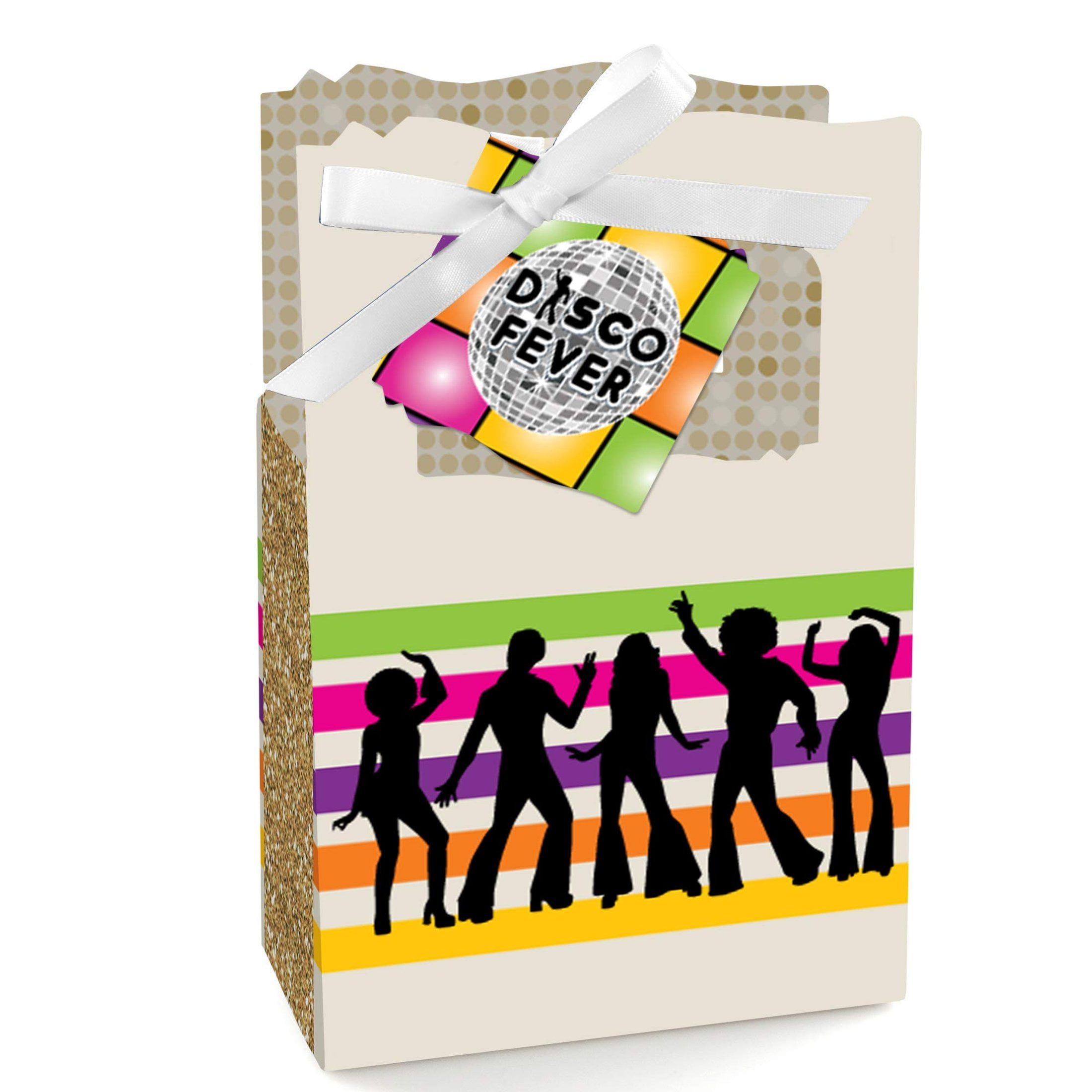 Disco Delight Party Favor Boxes - Set of 12 Retro 70's Inspired Treat ...