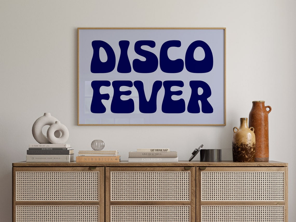 Disco Fever Wall Art! Boho, Minimalist Modern Art,Boho&Minimalistdecor,Retro Art, Physical ...