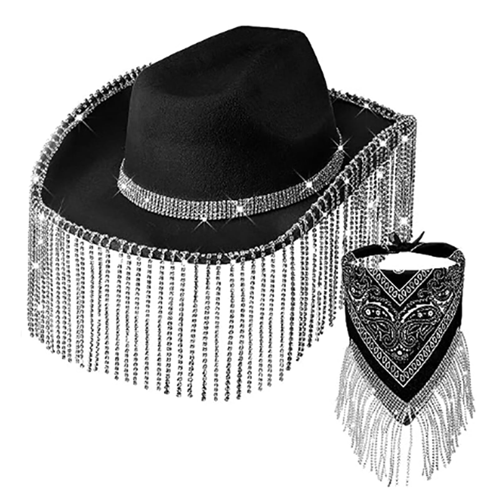 Disco Fringed Bandana Cowgirl Bachelorette Bandana for Womens Disco ...