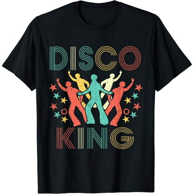 Disco King Men 1970s 1980s Distressed Dance 70s T-Shirt - Walmart.com