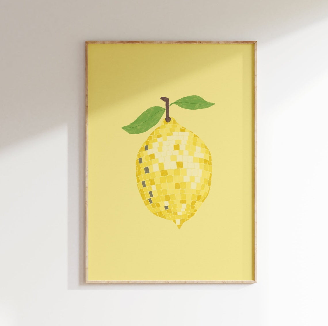 Disco Lemon Wall Print Disco Ball Poster Food And Drink Poster ...