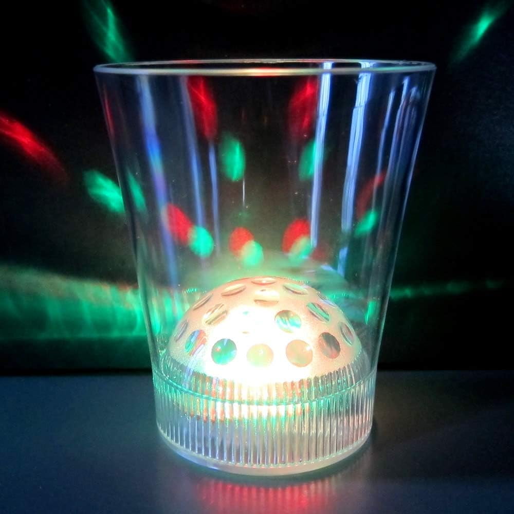 Disco Light Show LED Light Up Drinking Glasses (Set of 6) - 8 oz LED ...