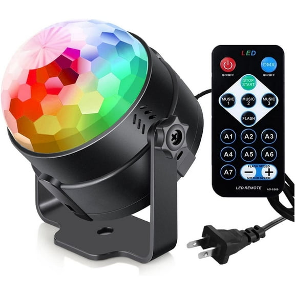 AuroraX Party Lights Disco Ball with Remote Sound Activated Rotating ...