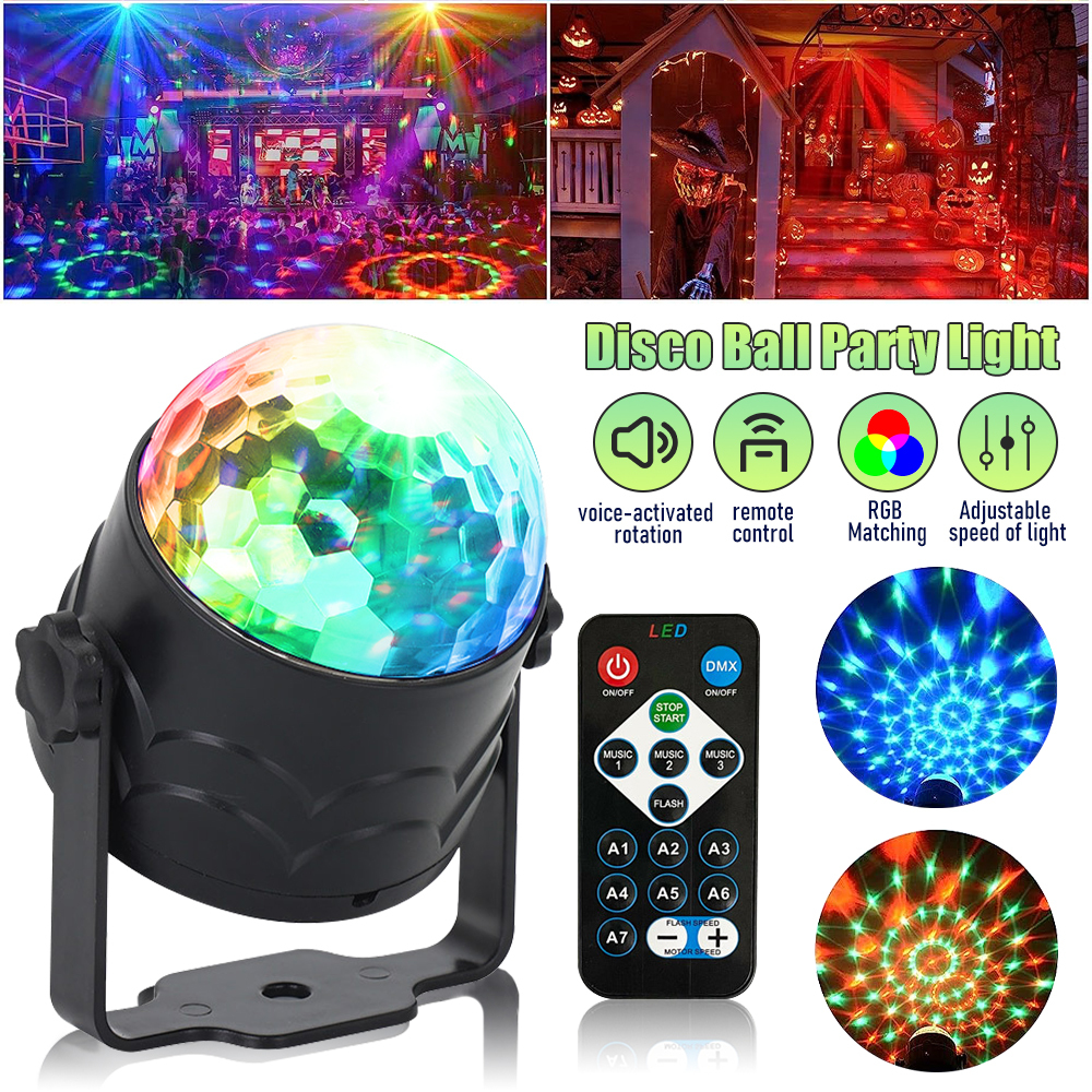Disco Lights for Parties,DFITO 7 Modes Disco Ball, Sound Activated ...