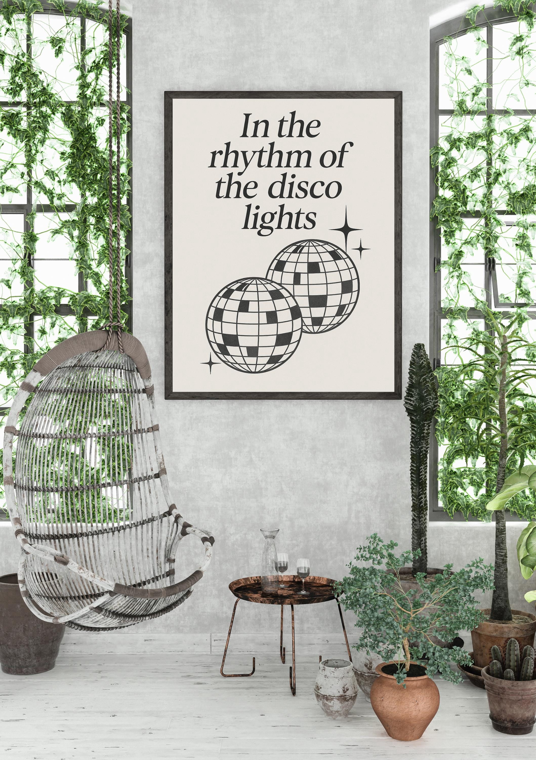 Disco Lights Wall Art Print Poster, Poster Home Decor, Poster Only ...