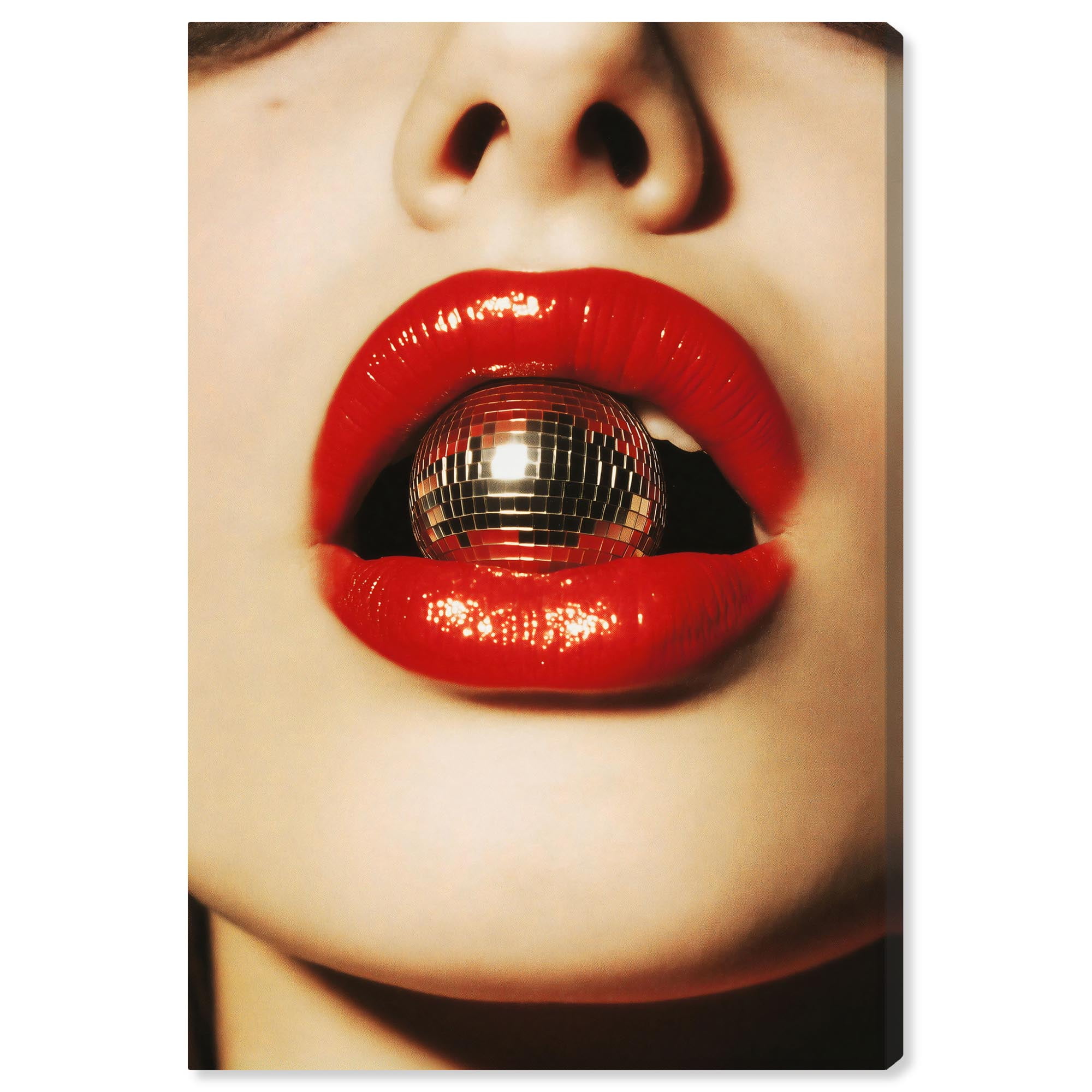 Disco Lips Canvas Glam Art by Art Remedy, Gallery Wrapped, 30 x 45 ...