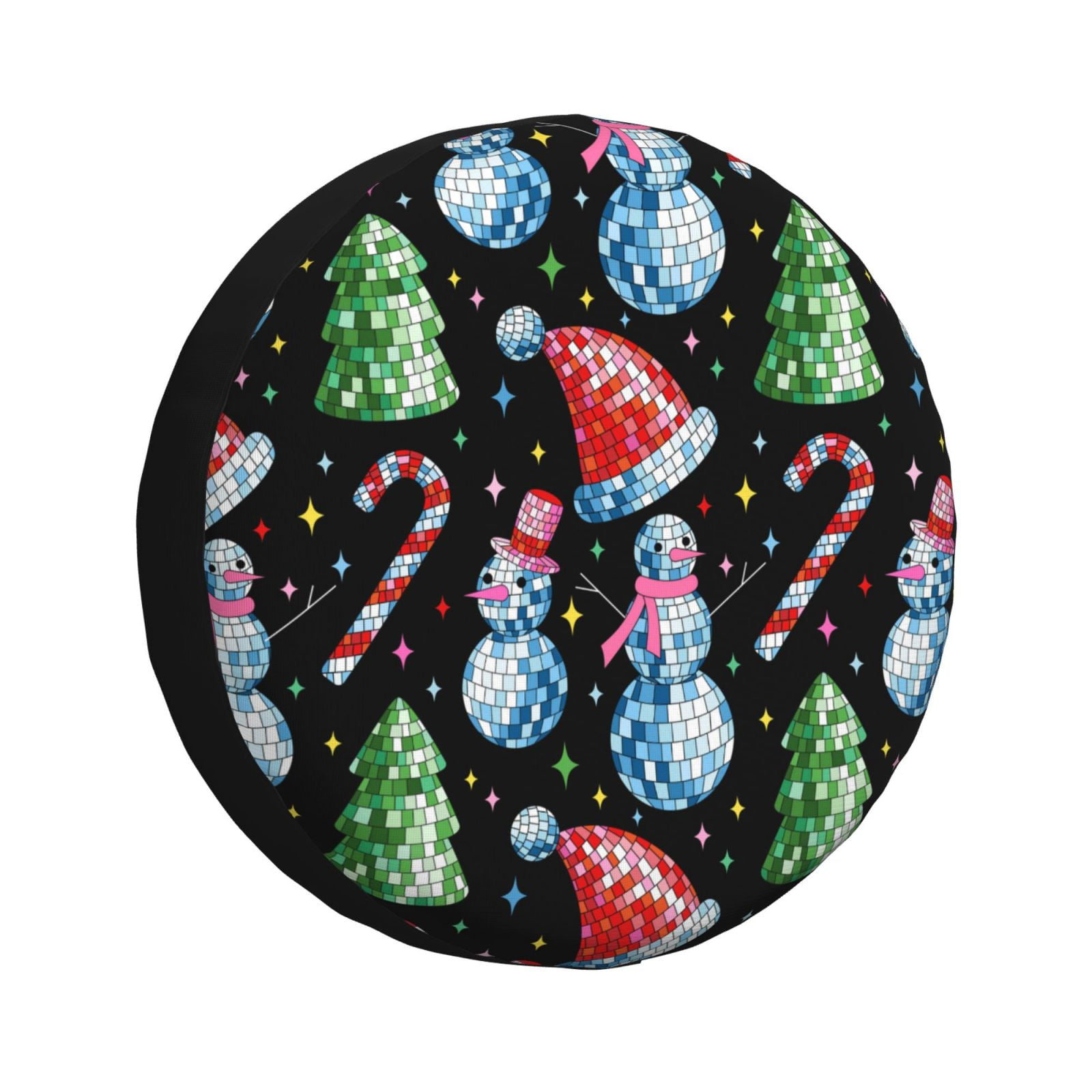 Disco Mirror Ball Snowman Spare Tire Cover for Trailer Camper RV Truck ...