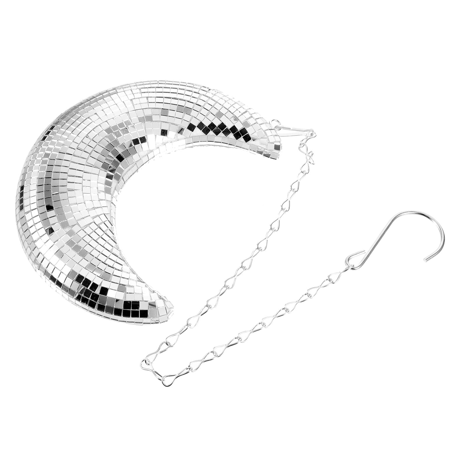 Retro Silver Moon Wall Decor for Home with Reflective Glow Indoor ...