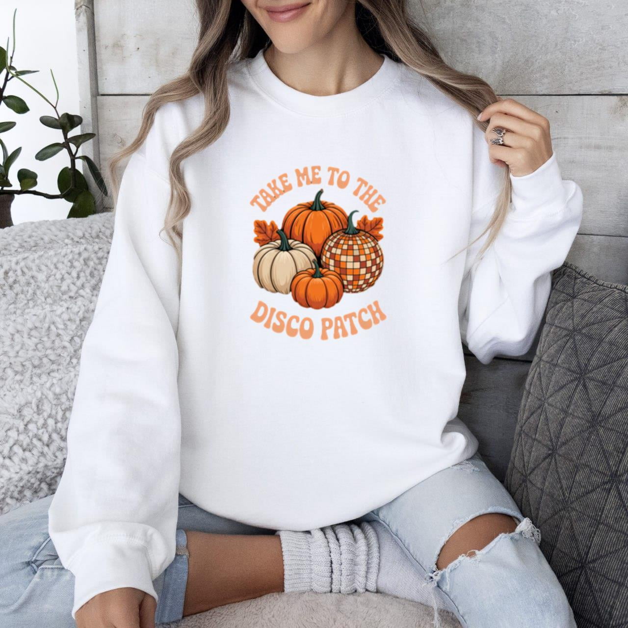 Disco Music Lovers Autumn and Fall Retro Fun Graphic Sweatshirt, up to ...