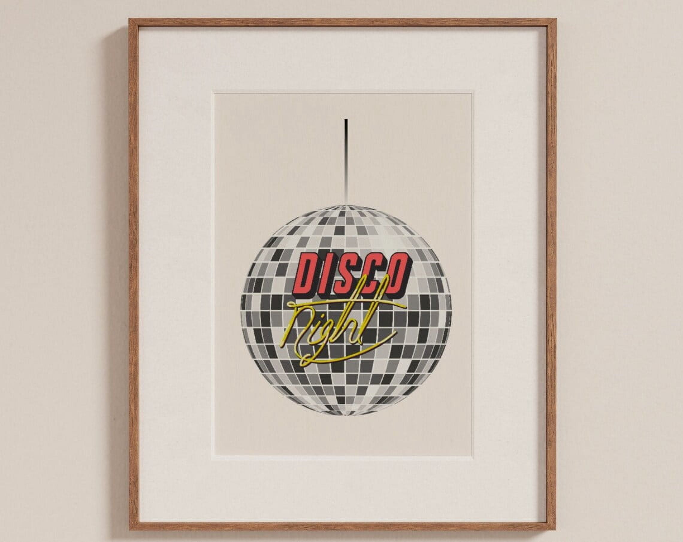Disco Nights Print Disco Bachelorette Bar Art Trendy Wall Print Dorm ...