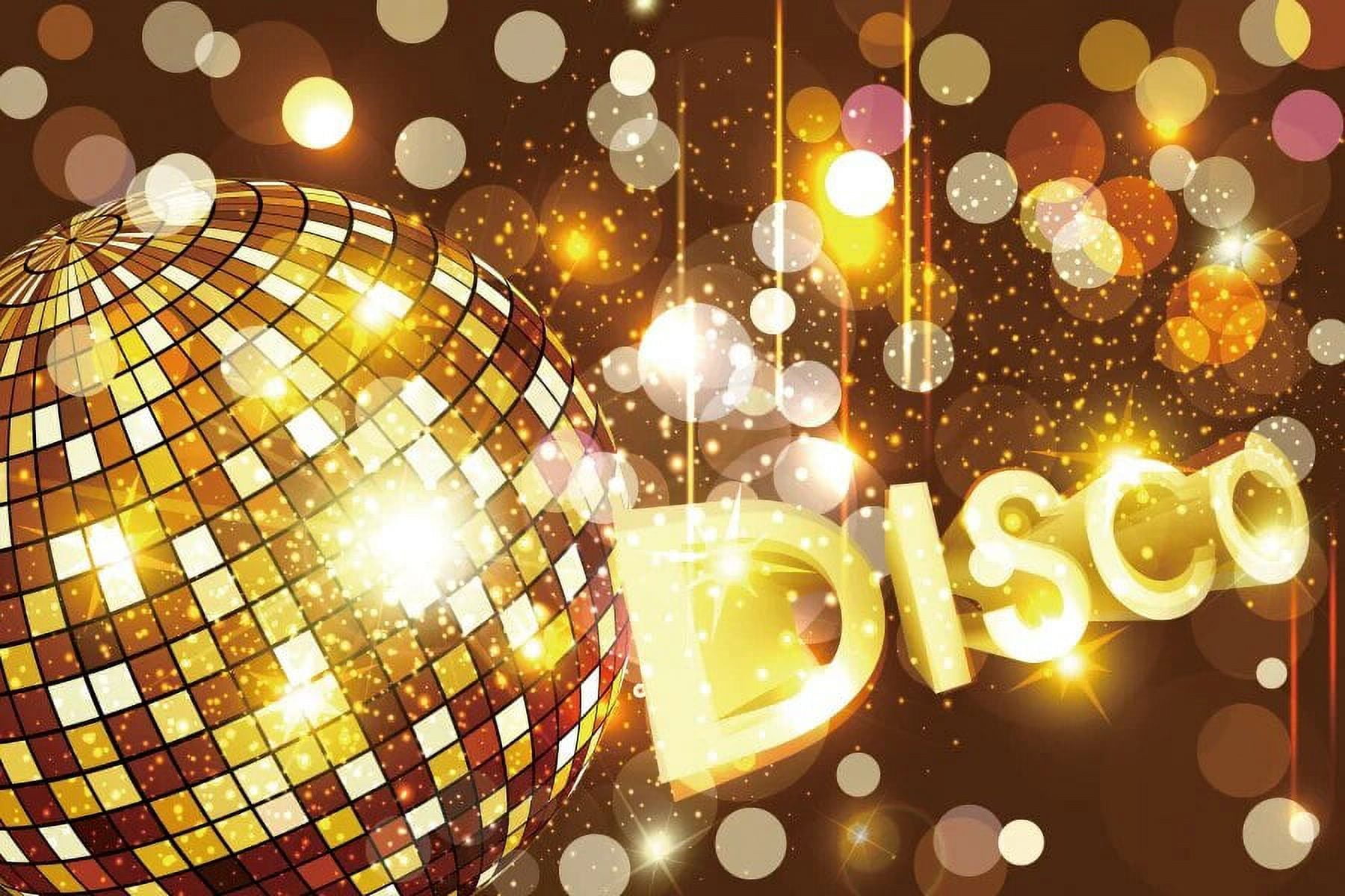 Disco Party Backdrop Back to 80s 90s Let's Crazy in The Dark Glow Neon ...