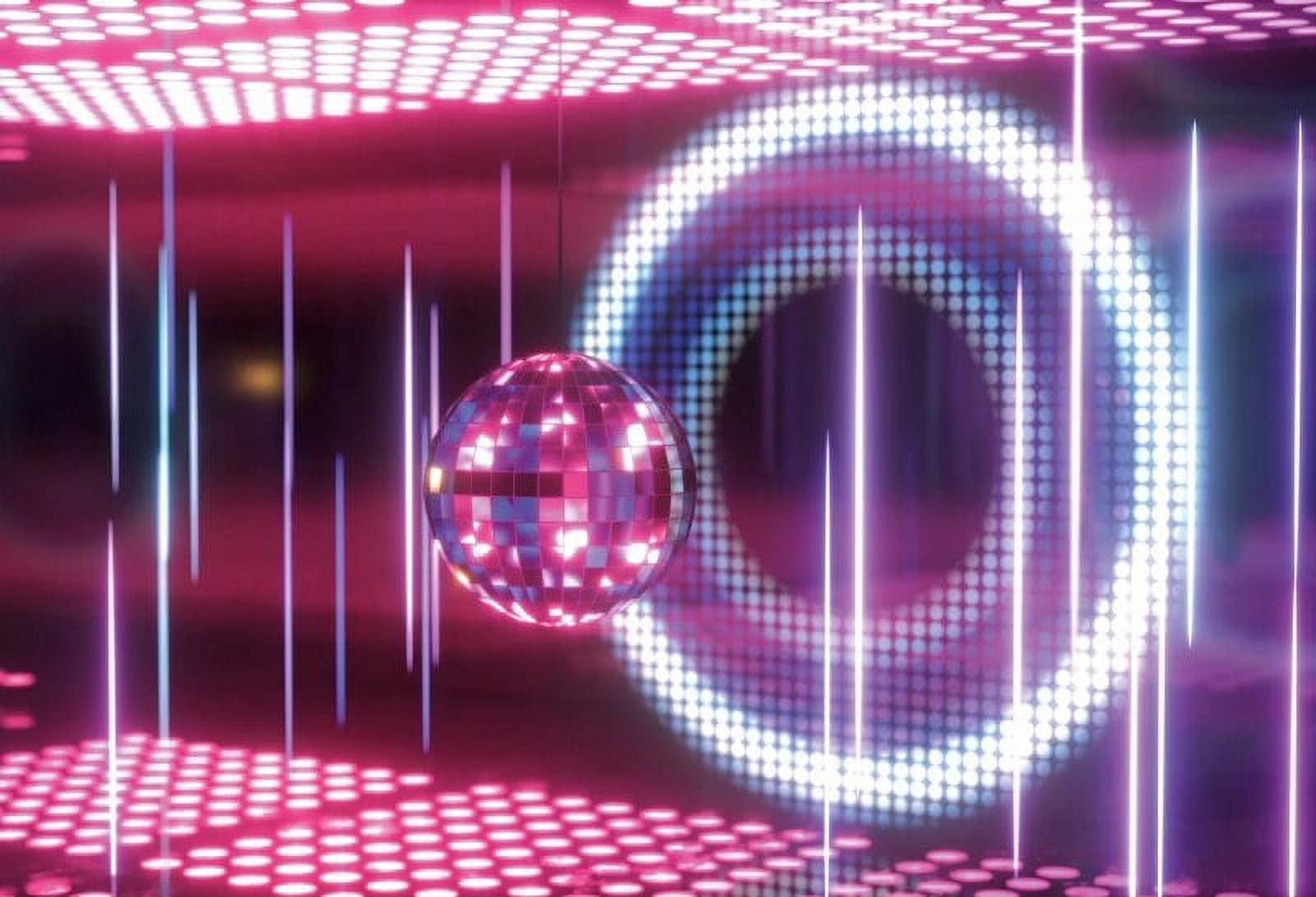 Disco Party Backdrop Back to 80s 90s Let's Crazy in The Dark Glow Neon ...