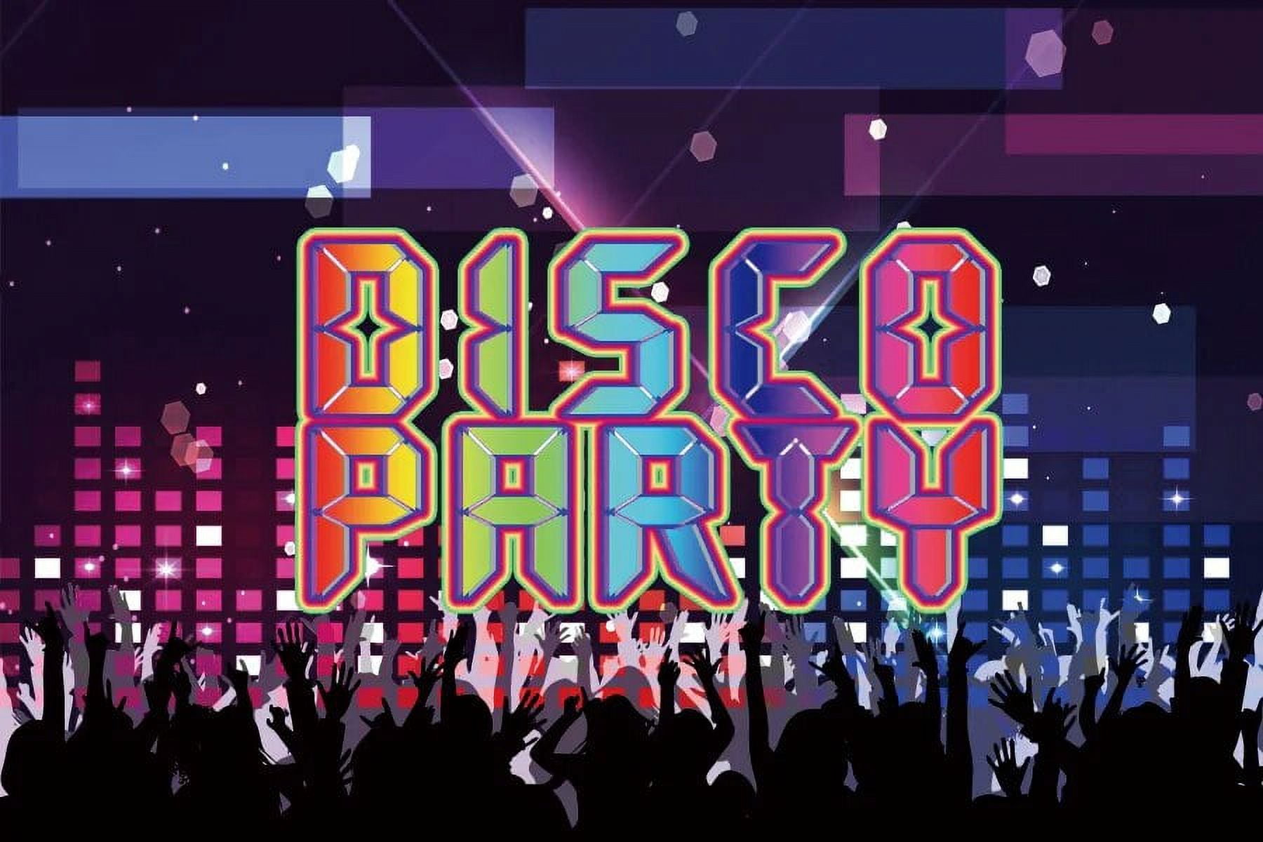 Disco Party Backdrop Back to 80s 90s Let's Crazy in The Dark Glow Neon ...