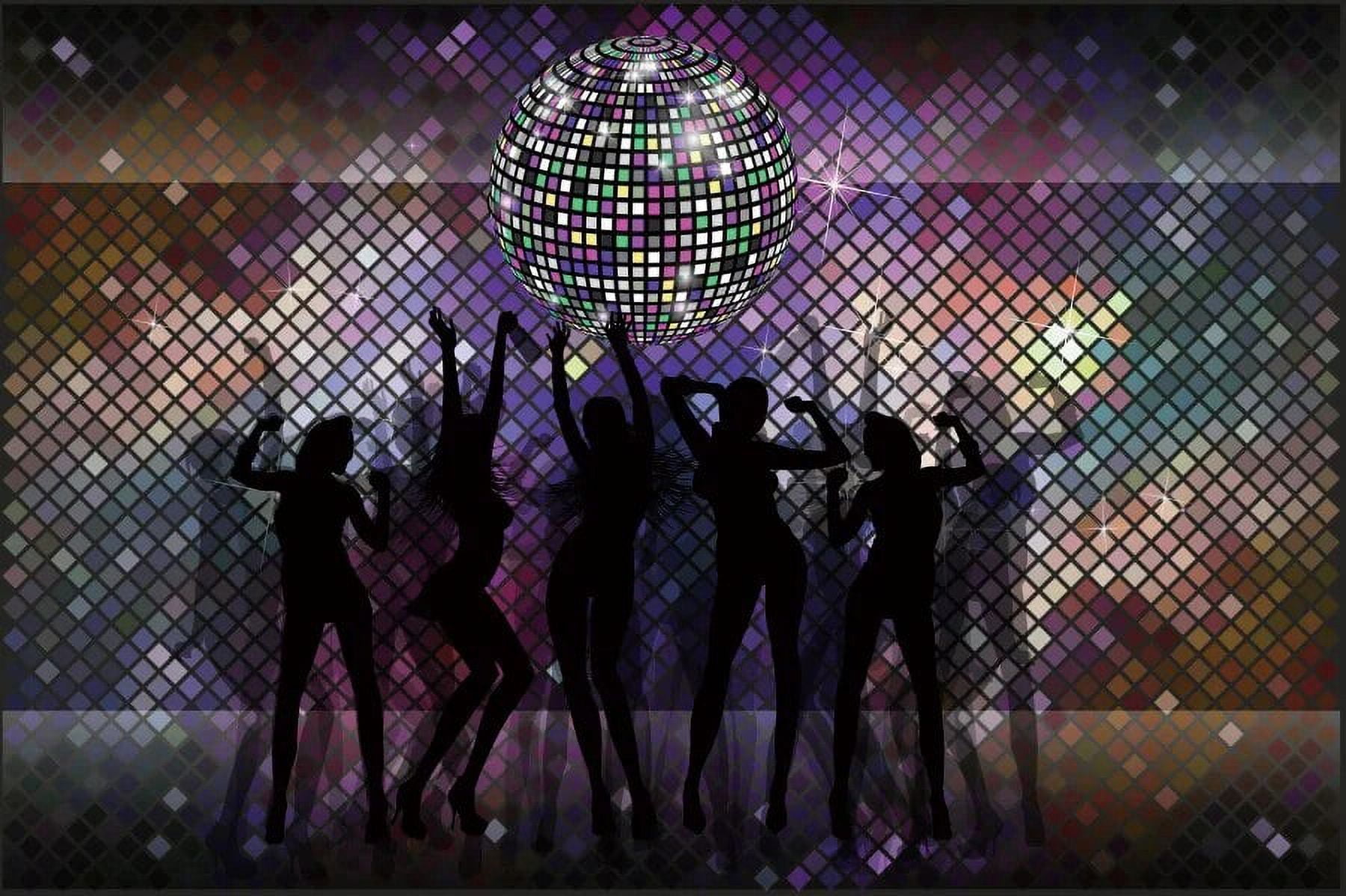 Disco Party Backdrop Back to 80s 90s Let's Crazy in The Dark Glow Neon Music Birthday Portrait ...