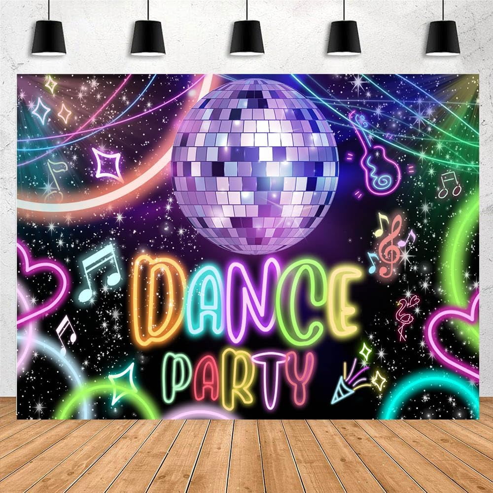 Disco Party Birthday Backdrop Disco Gender Neutral Dance Party ...