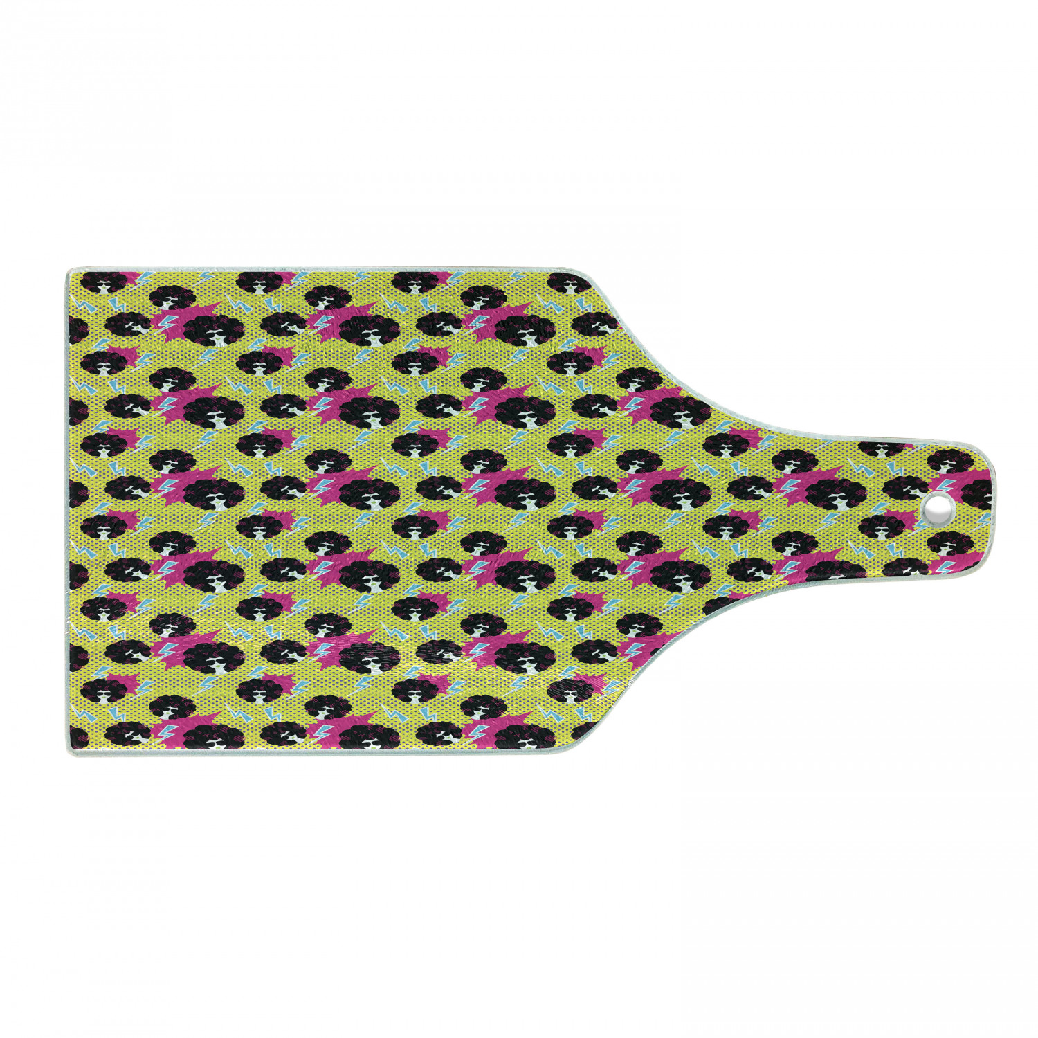 Disco Party Cutting Board, Retro 80s Theme Girls with Black Curly Afro ...
