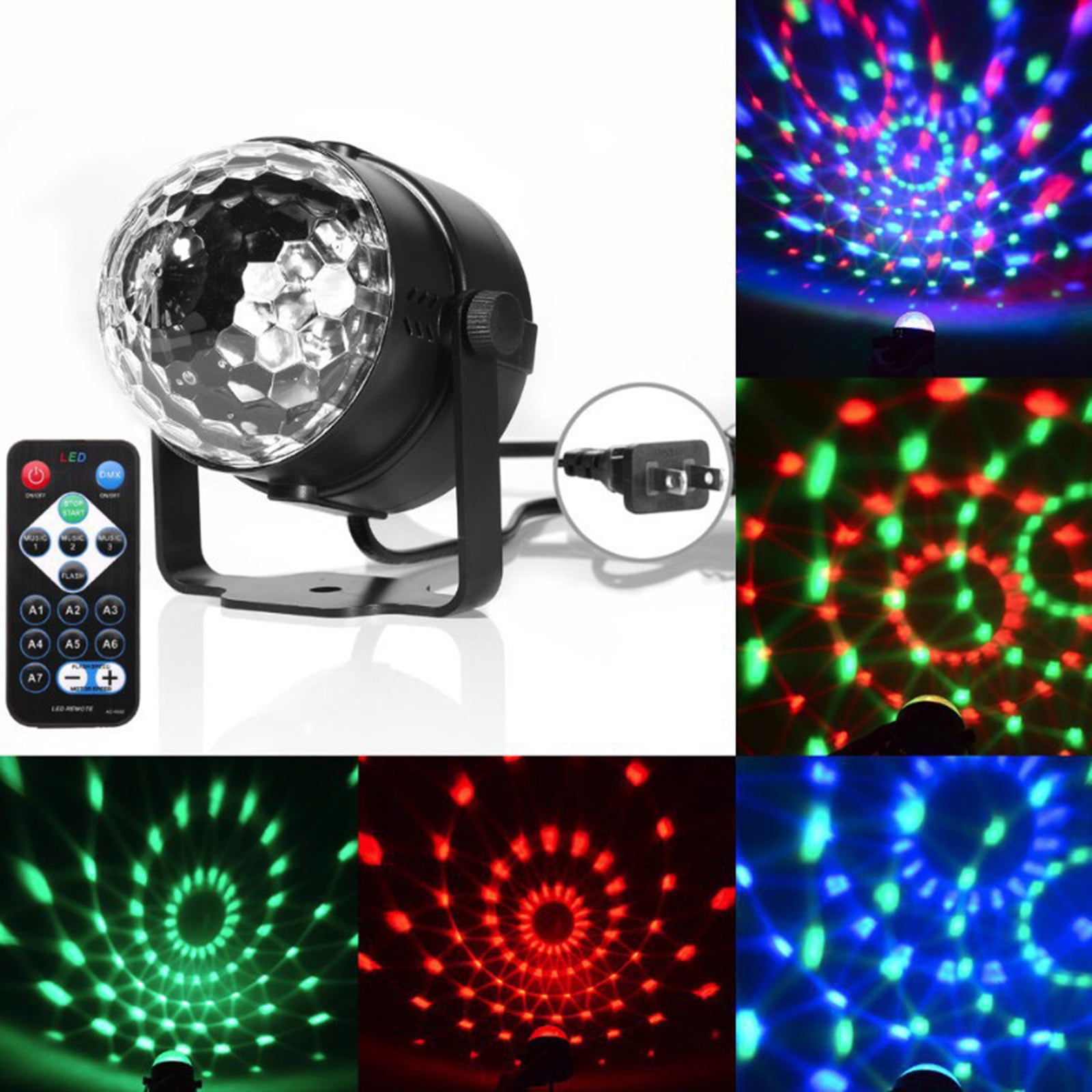 Disco Party Lights LED Strobe Projector | Sound Activated Stage ...