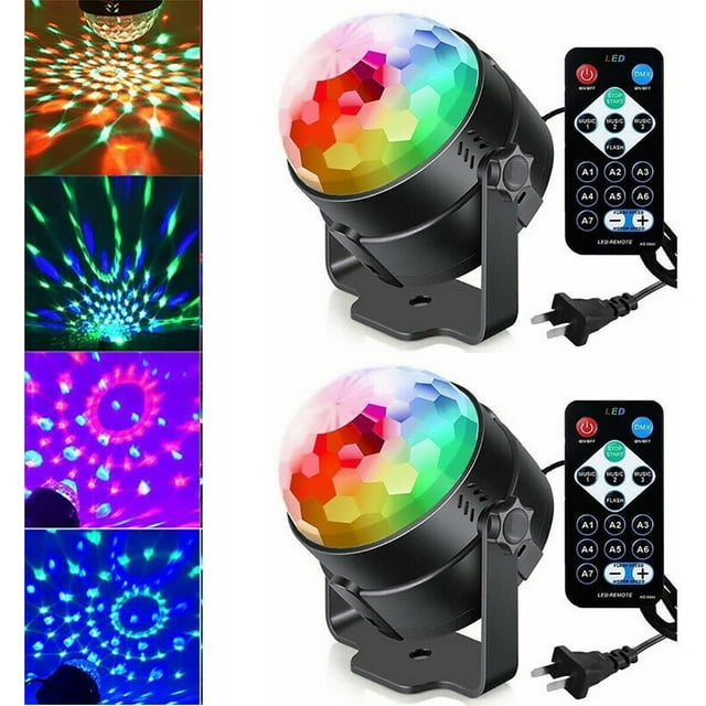 Disco Party Lights - Sound Activated LED Strobe Lights with Remote ...